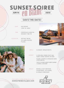 Sunset Soiree en Blanc | District Wine Village